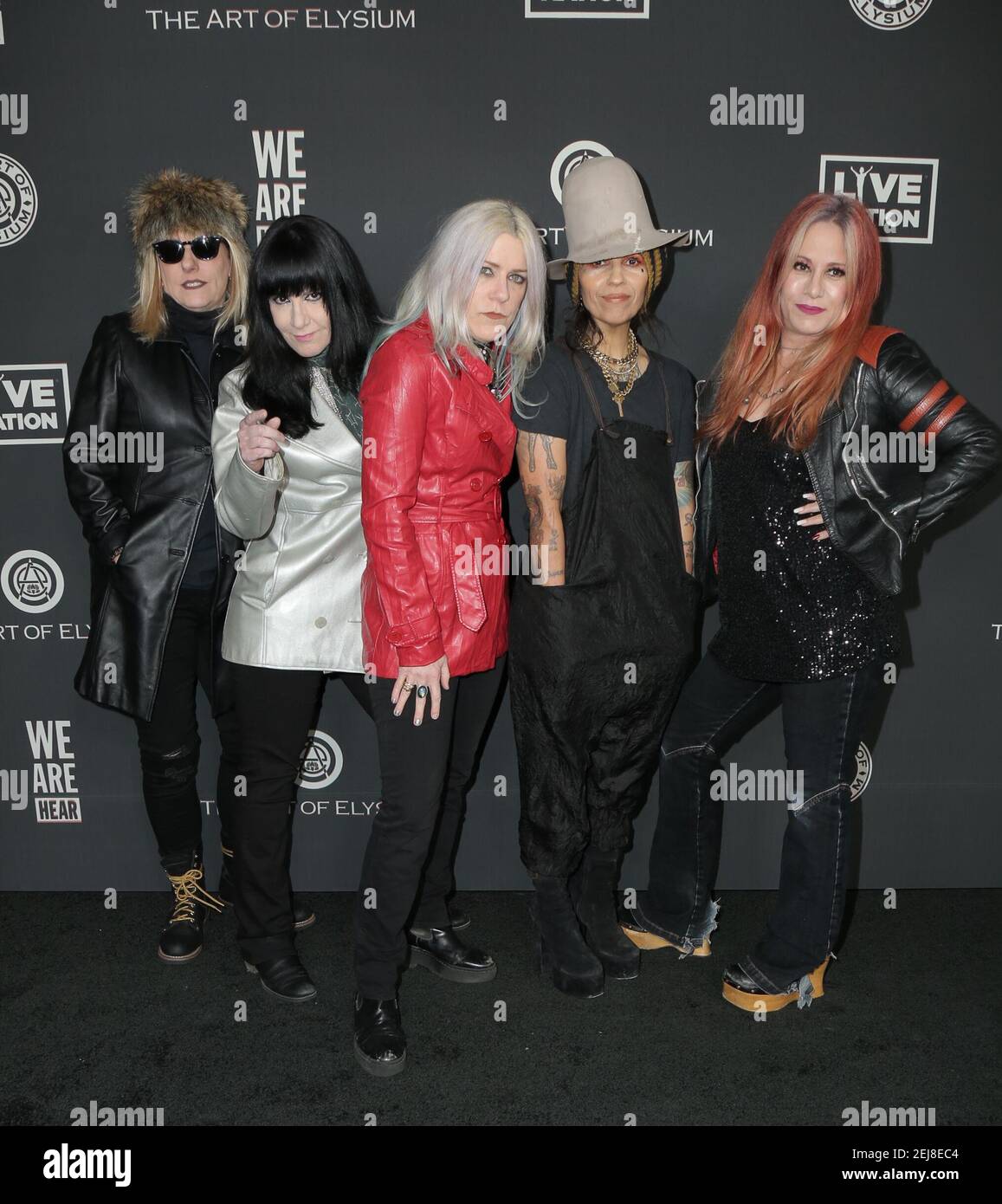 Suzi Gardner, Demetra Plakas, Donita Sparks, Jennifer Finch, and Linda ...