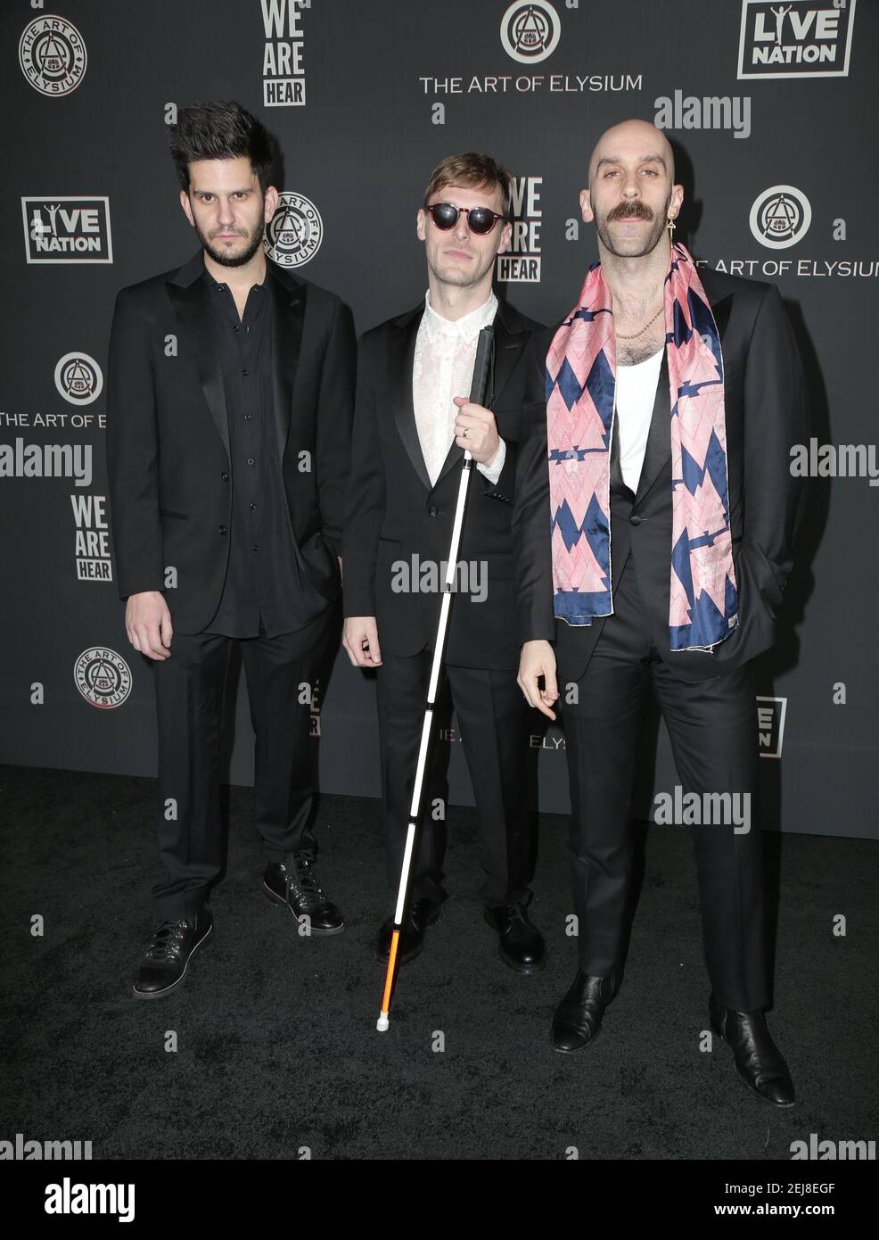 Adam Levin, Casey Harris, Sam Harris, X Ambassadors walking on the red ...