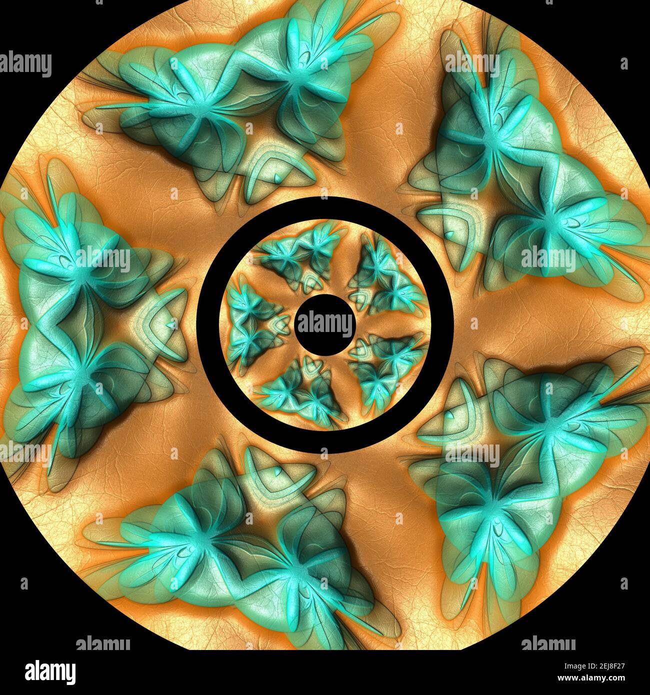 Luxury background with embossed fractal pattern on leather Stock Photo ...