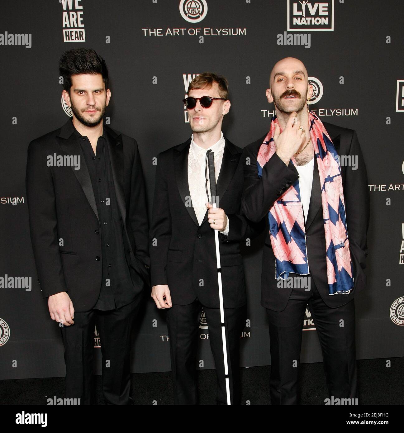 LOS ANGELES, CALIFORNIA - JANUARY 04: X Ambassadors - Adam Levin, Casey ...