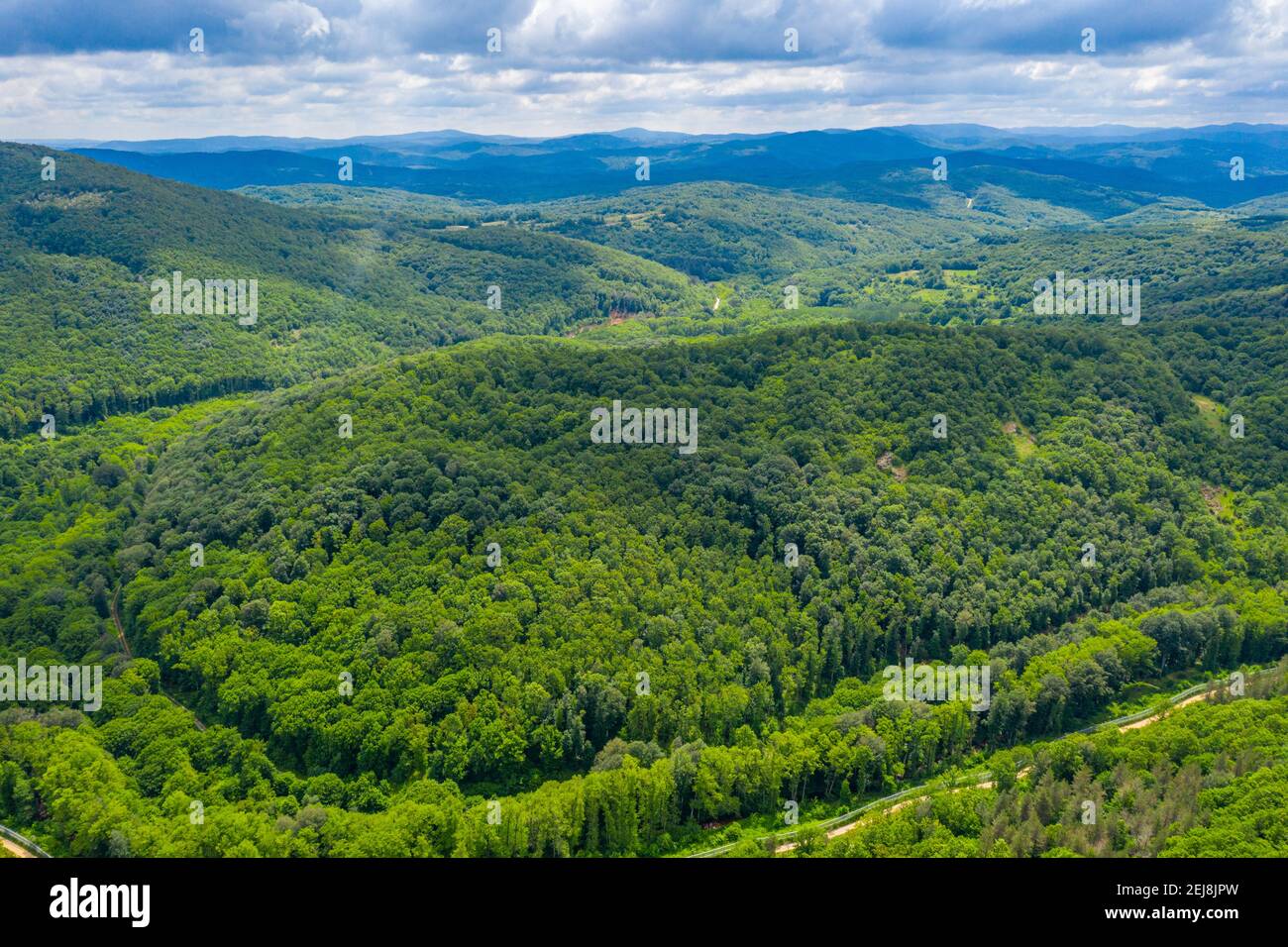 Aerial view of Strandzha mountains in Bulgaria Stock Photo - Alamy