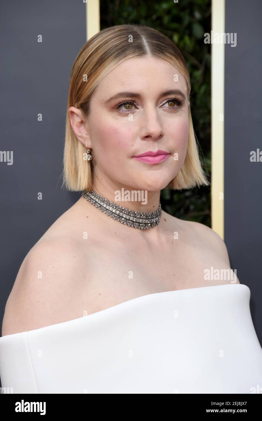 Greta Gerwig arrives at the 77th Golden Globe Awards held at The ...
