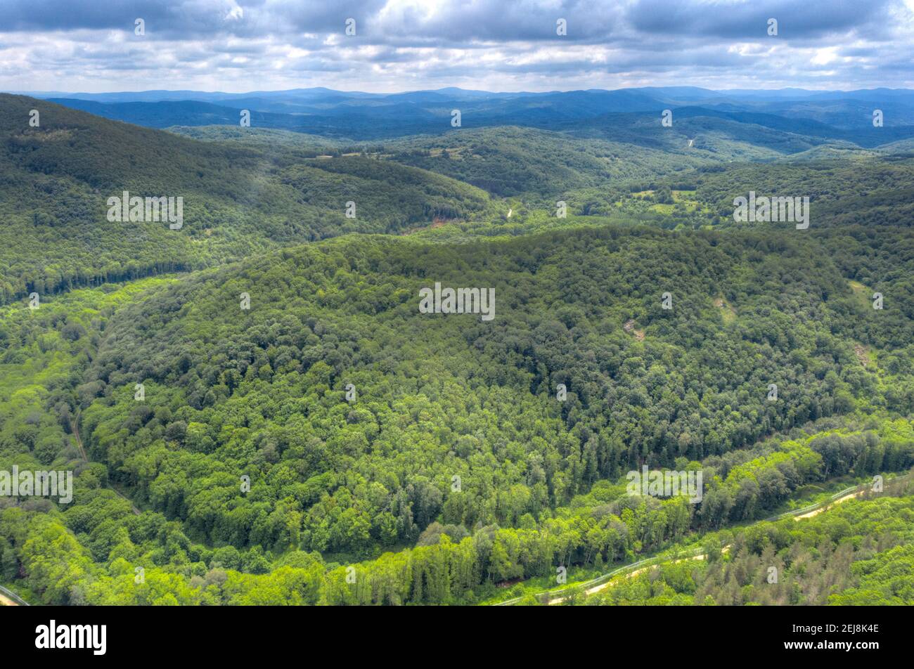 Aerial view of Strandzha mountains in Bulgaria Stock Photo - Alamy