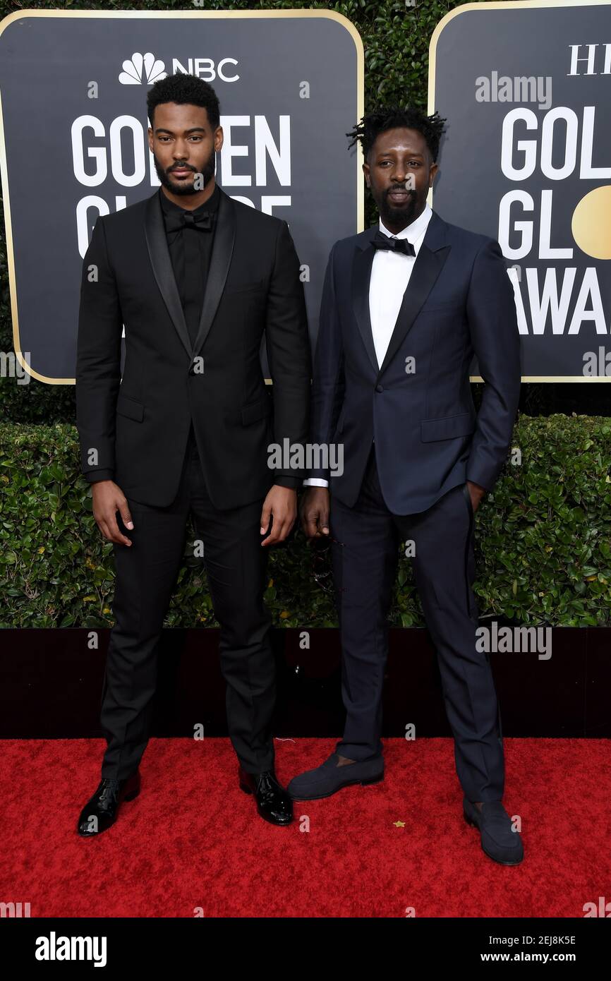 Djibril Zonga and French director Ladj Lyarrives at the 77th Golden ...