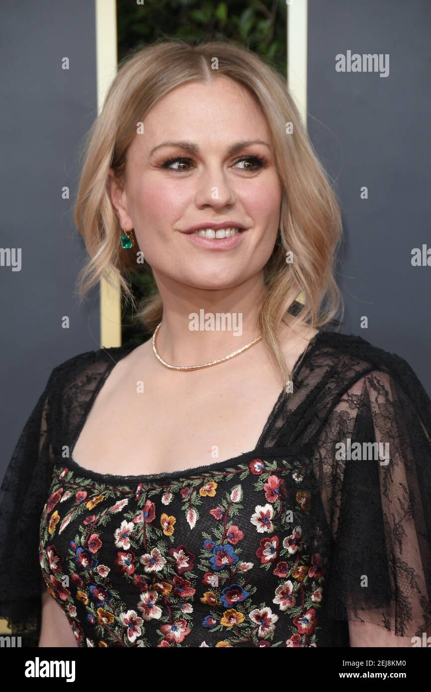 Anna Paquin arrives at the 77th Golden Globe Awards held at The Beverly ...