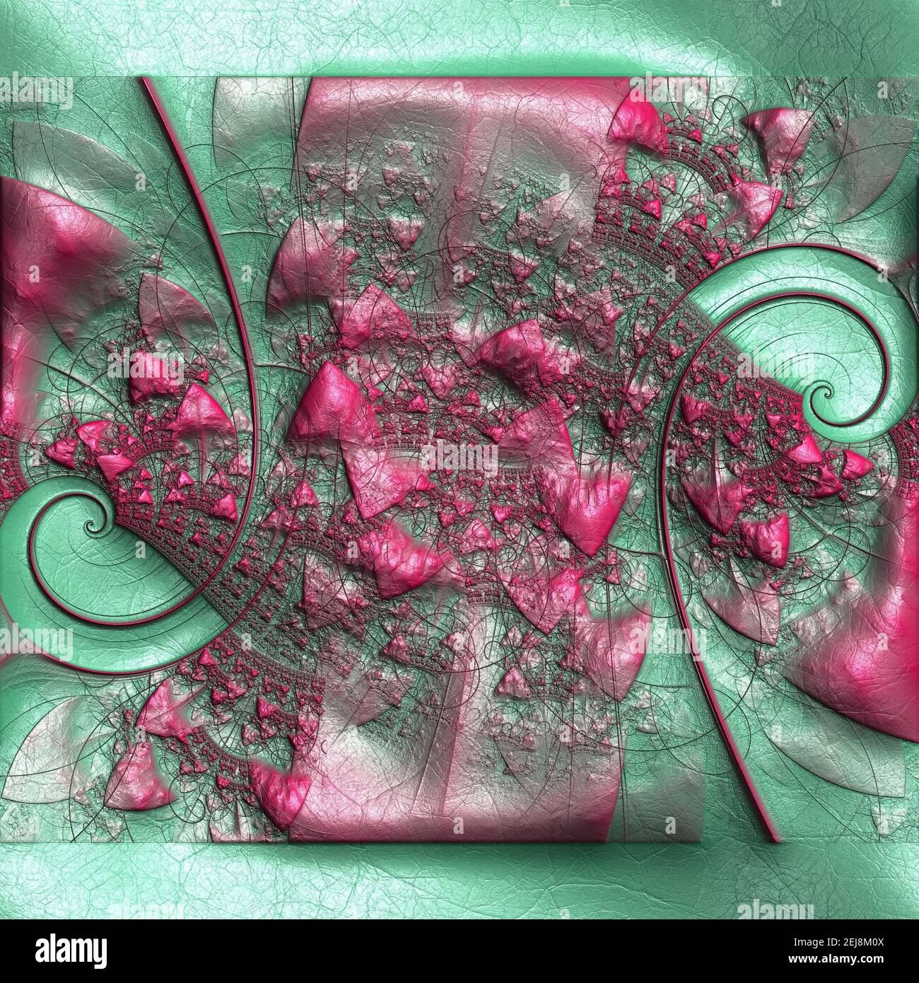 Luxury background with embossed fractal pattern on leather Stock Photo ...