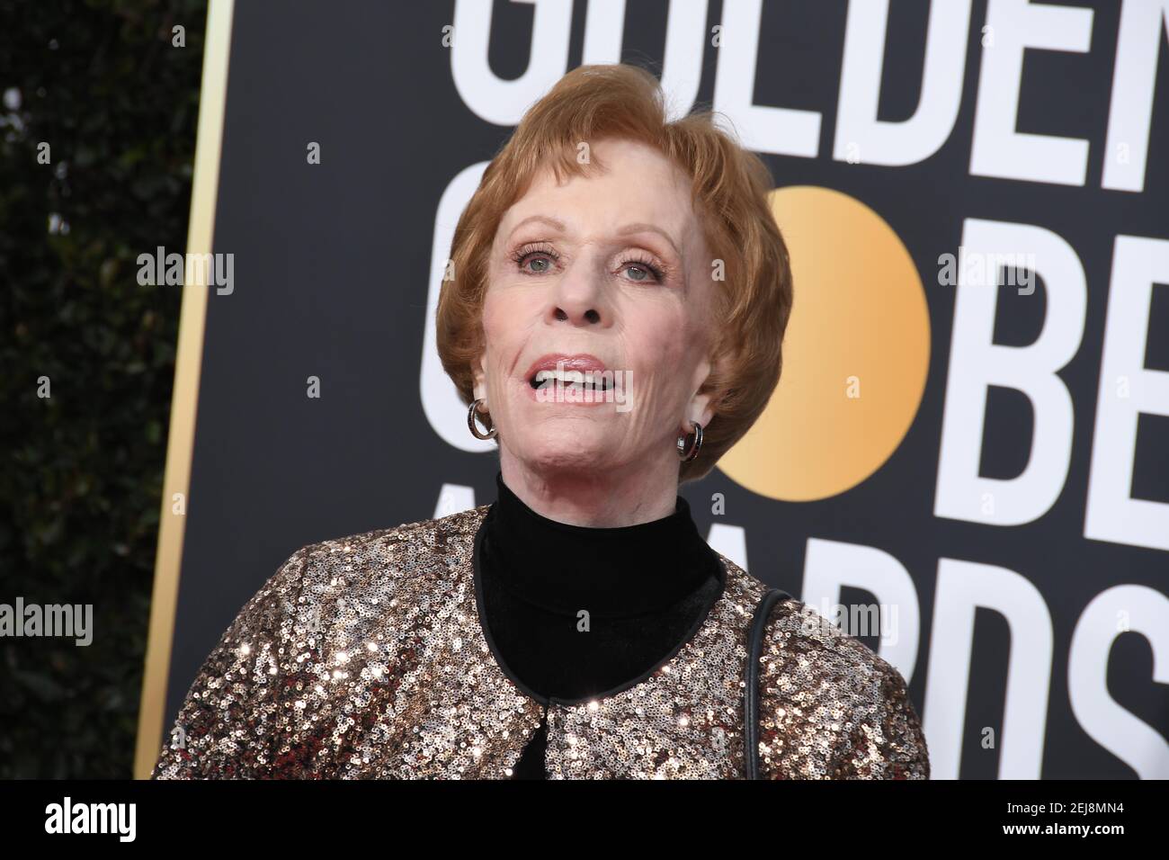 Carol Burnett arrives at the 77th Golden Globe Awards held at The Beverly Hilton Hotel on ...