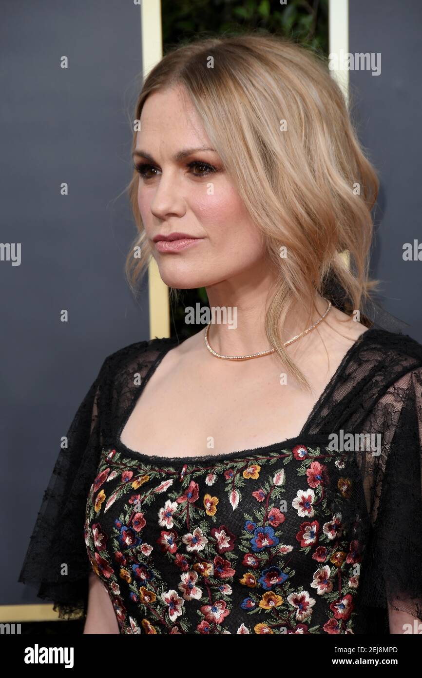 Anna Paquin arrives at the 77th Golden Globe Awards held at The Beverly ...