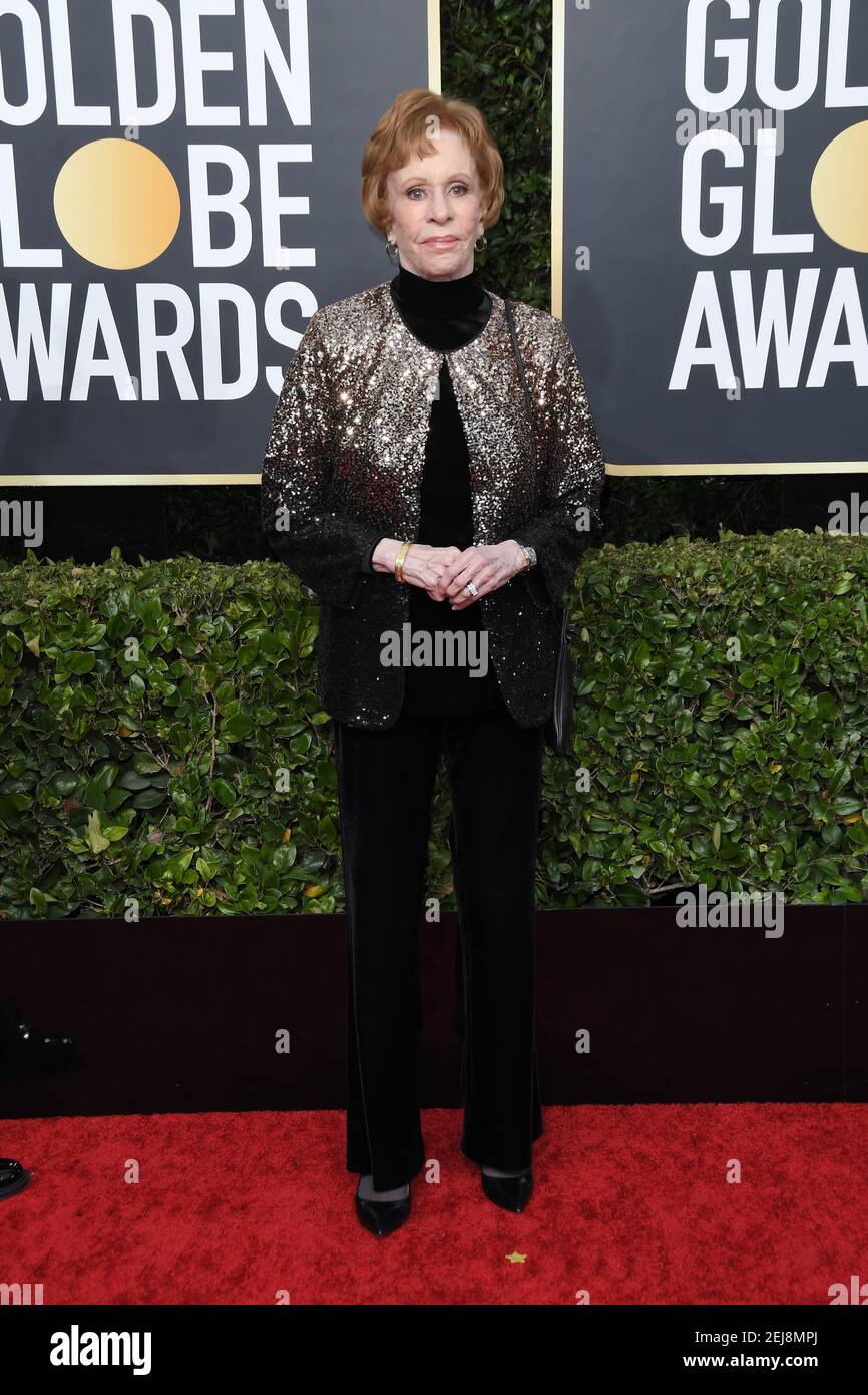 Carol Burnett arrives at the 77th Golden Globe Awards held at The Beverly Hilton Hotel on ...