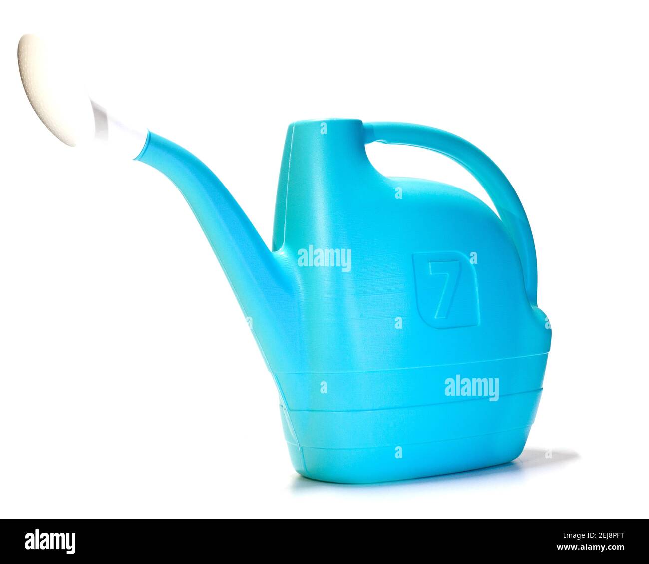 garden watering can blue color isolated Stock Photo - Alamy