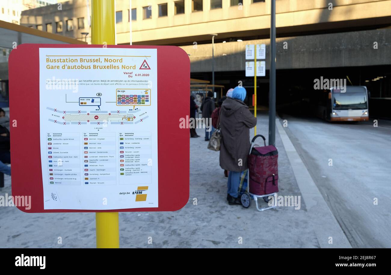 Illustration picture the new bus stop, as the works are done for the ...