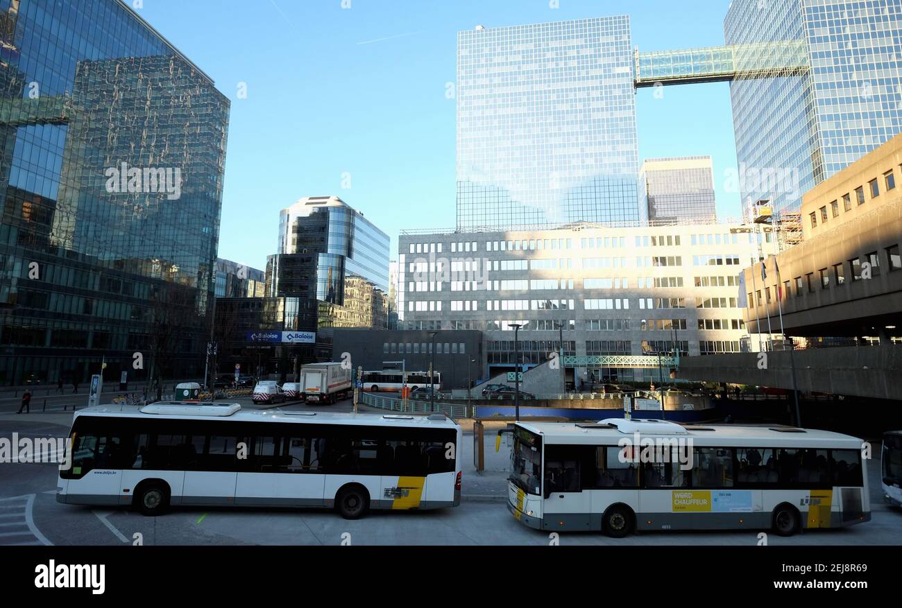 Illustration picture the new bus stop, as the works are done for the ...