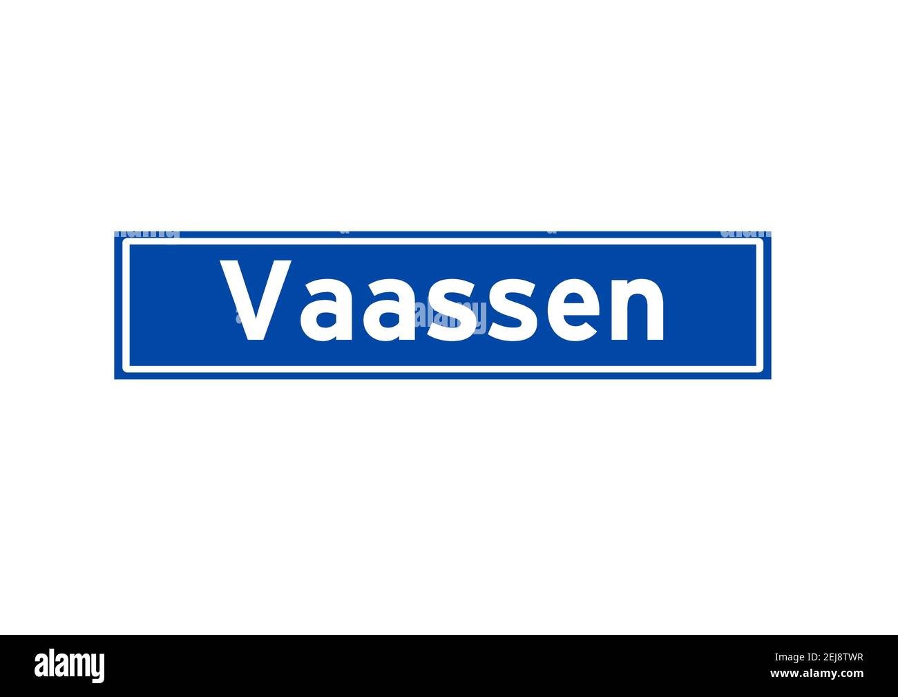 Vaassen isolated Dutch place name sign. City sign from the Netherlands ...
