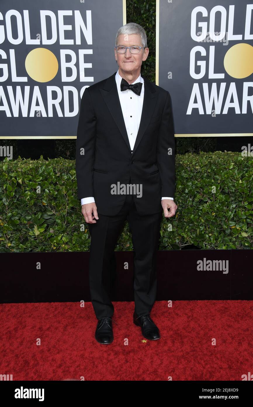 Tim Cook arrives at the 77th Golden Globe Awards held at The Beverly ...
