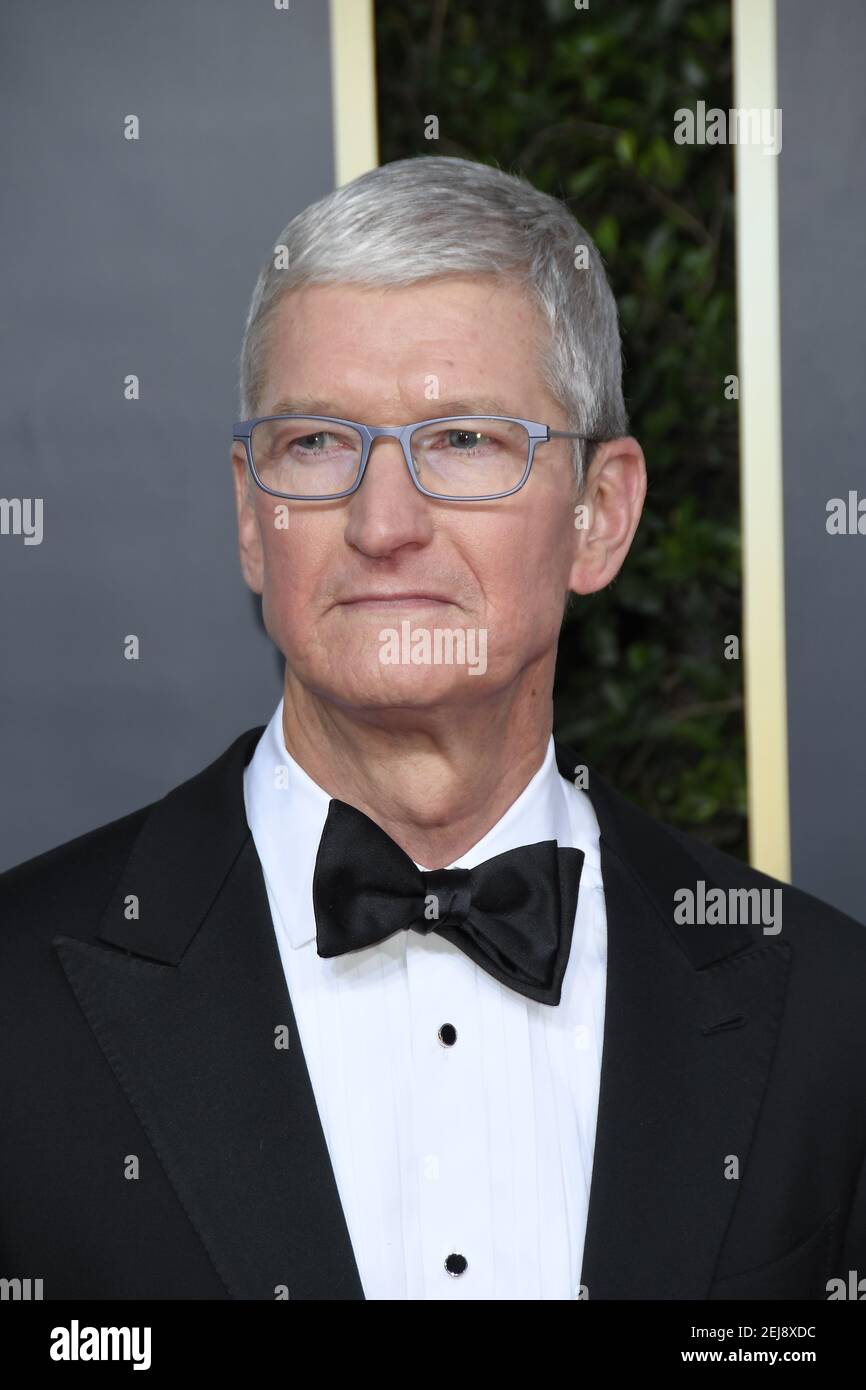 Tim Cook arrives at the 77th Golden Globe Awards held at The Beverly ...