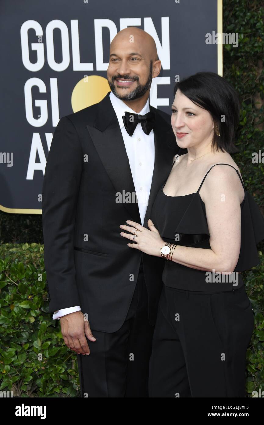 Keegan-Michael Key and Elisa Key arrive at the 77th Golden Globe Awards ...
