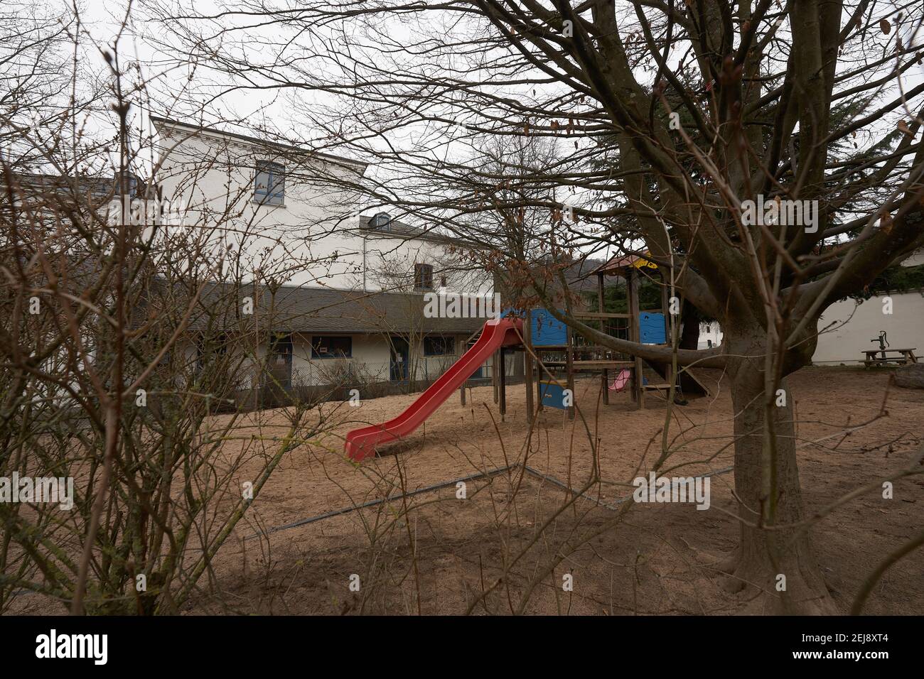 Elementary school playground closed due to covid 19 hi-res stock ...
