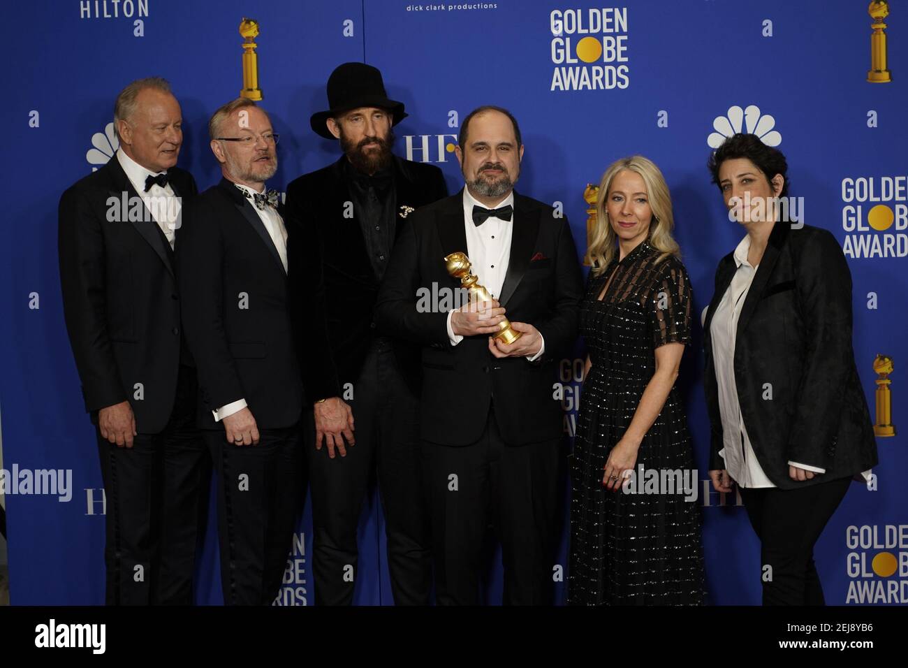 (L-R) Stellan SkarsgÃ¥rd, Jared Harris, Johan Renck, Craig Mazin, Jane ...