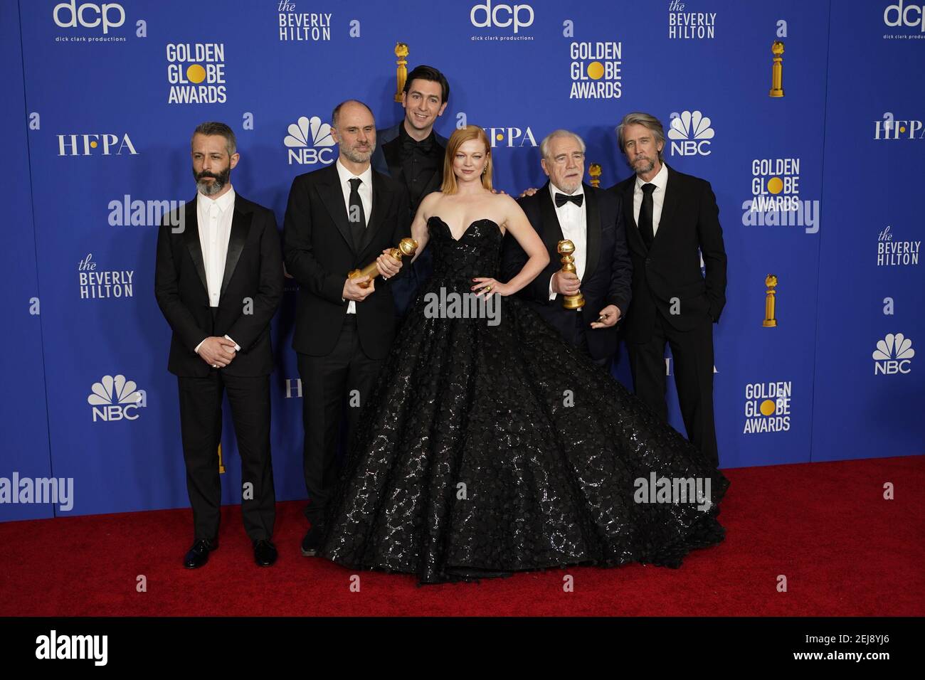 (L-R) Jeremy Strong, Jesse Armstrong, Nicholas Braun, Sarah Snook, Alan ...