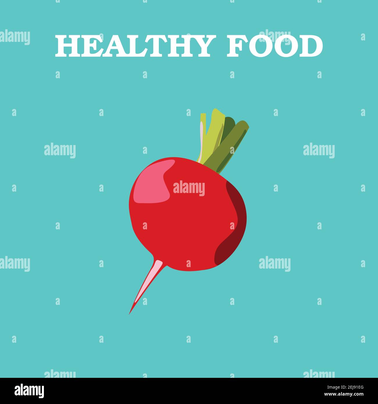 Radish flat. Radish vector logo. Radish icon. Radish object. Vegetable ...