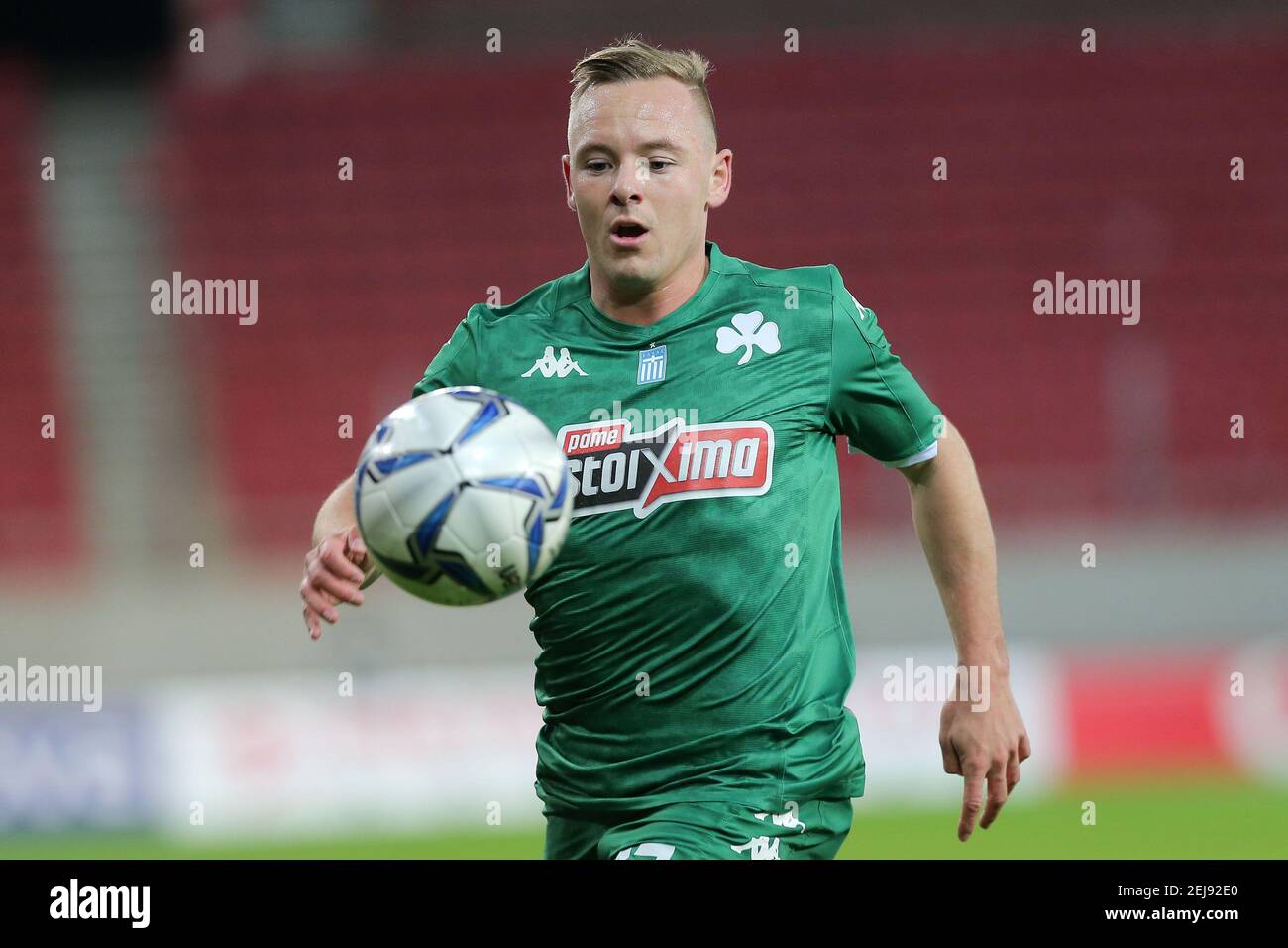 Uffe Bech of Panathinaikos during the match Olympiakos v Panathinaikos ...