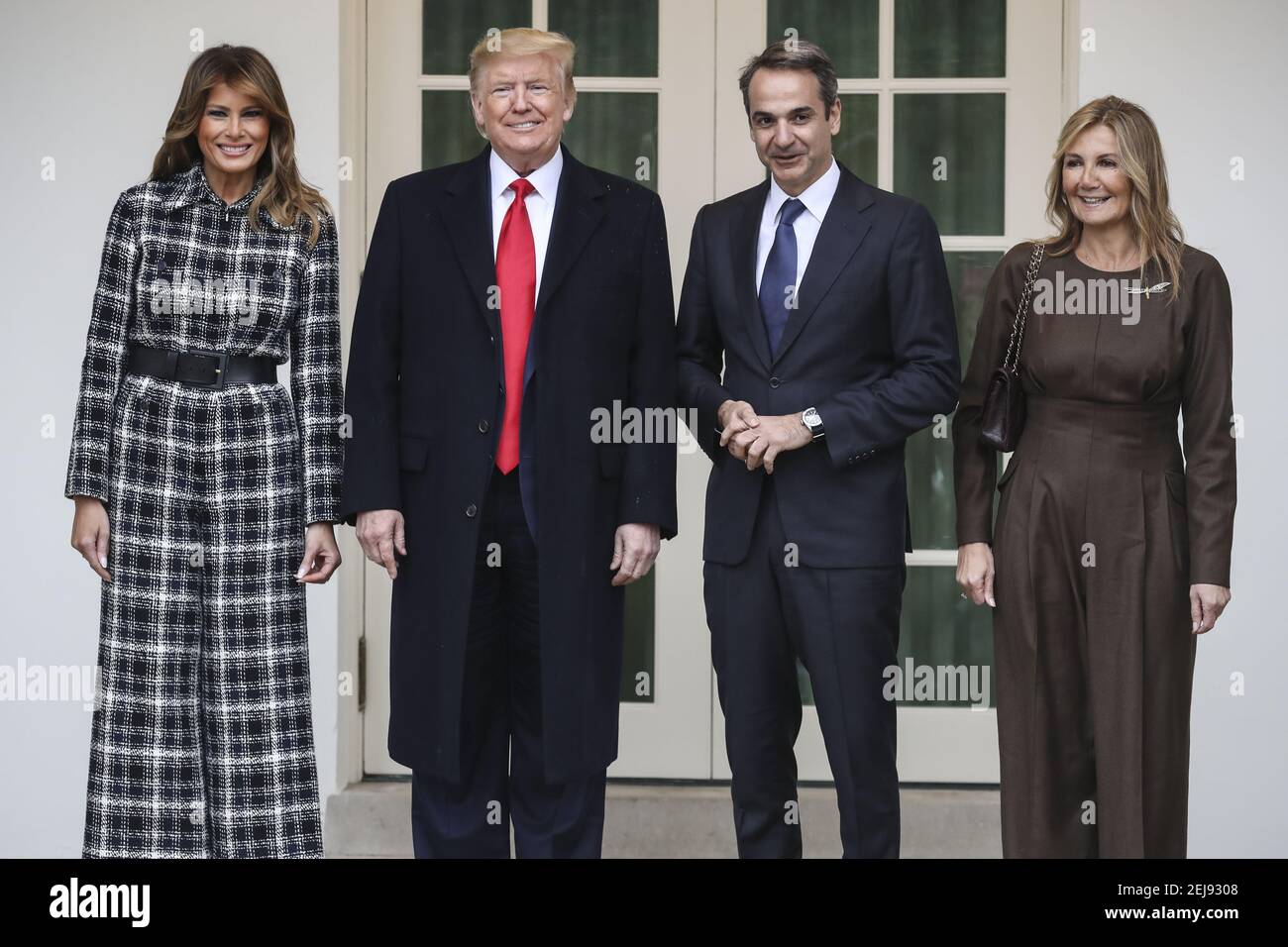 President Donald Trump and first lady Melania Trump welcomes Greek ...