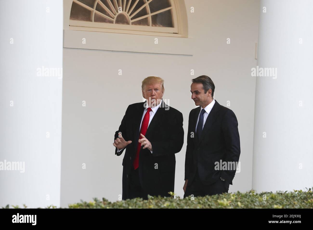 President Donald Trump and first lady Melania Trump welcomes Greek ...