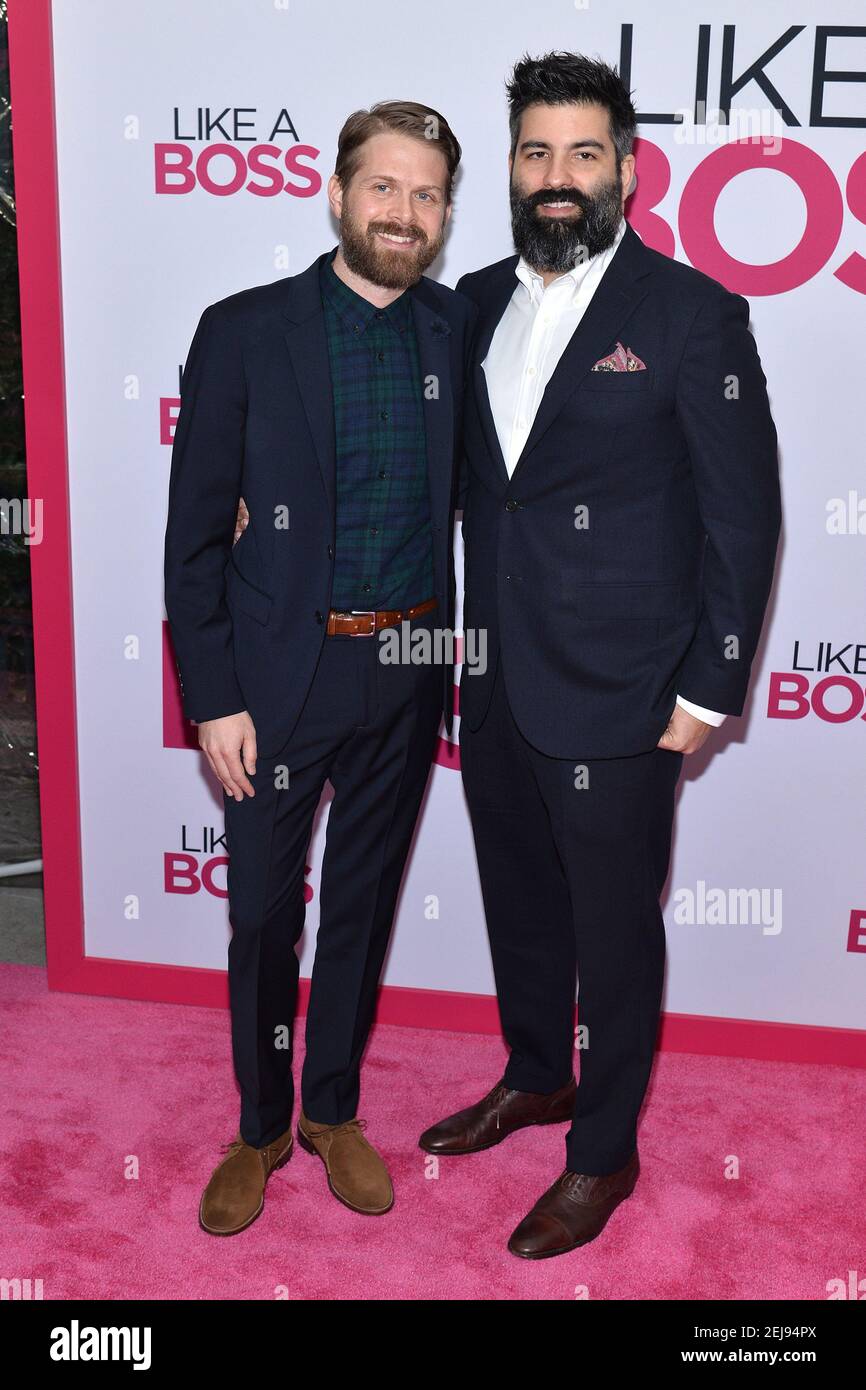 (L-R) Adam Cole-Kelly and Sam Pitman attend the “Like A Boss” New York ...