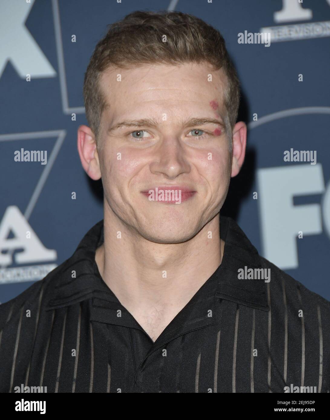 Oliver Stark arrives at the FOX Winter TCA All Star Party held at The ...