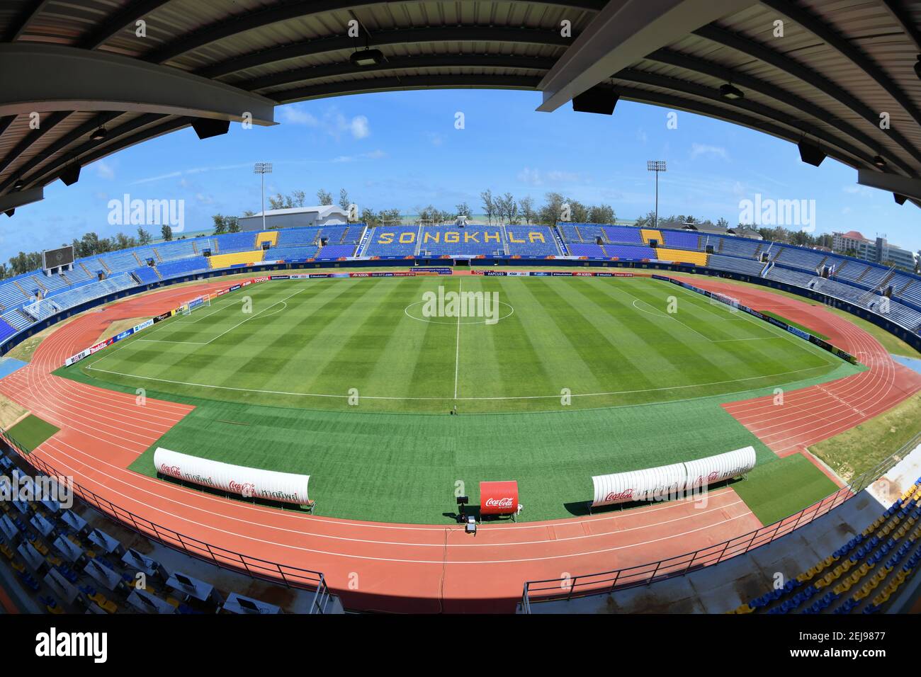 View of the Tinsulanon Football Stadium certified to host the Asia ...