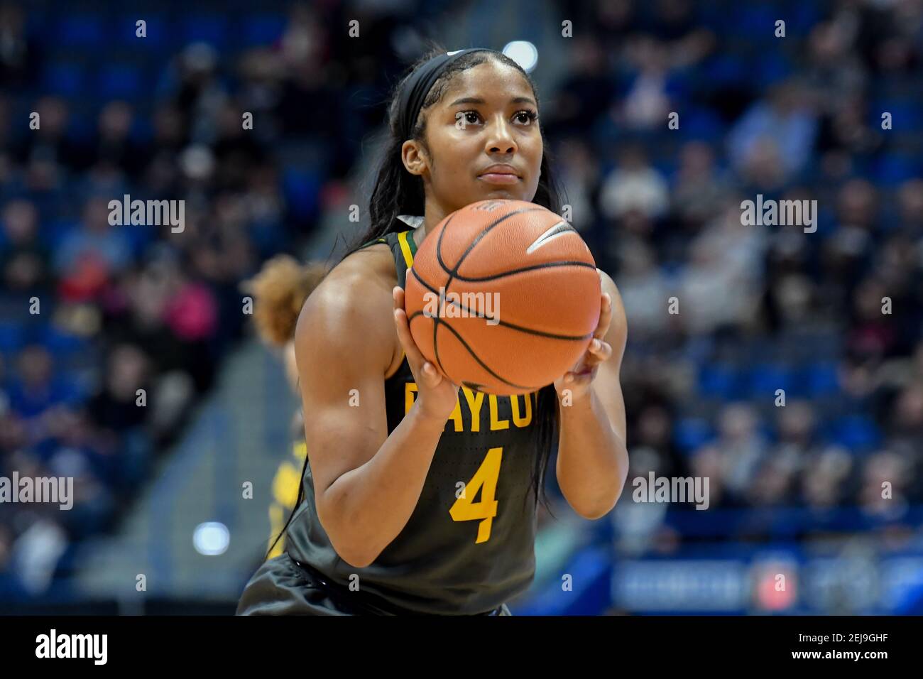 JANUARY 9, 2020: Te'a Cooper (4) of the Baylor Bears shoots a free ...