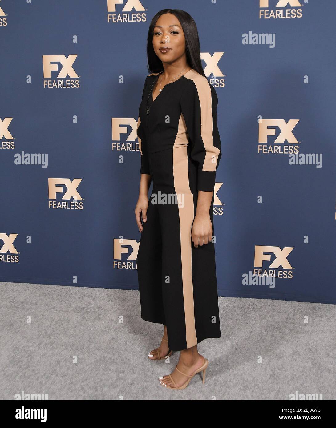 Emyri Crutchfield arrives at the FX Networks Winter TCA Starwalk held ...
