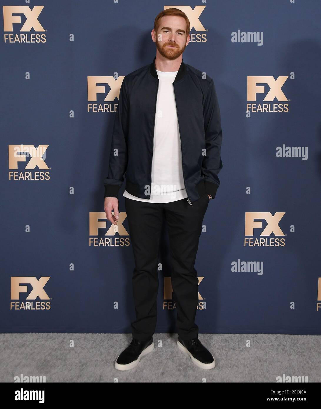 Andrew Santino arrives at the FX Networks Winter TCA Starwalk held at ...