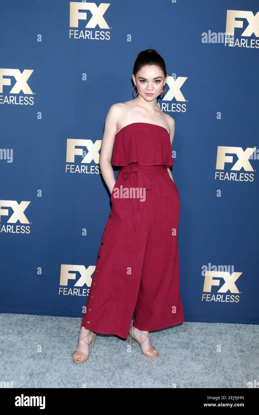 Hannah Alligood at the FX Winter TCA Starwalk at the Langham Huntington ...