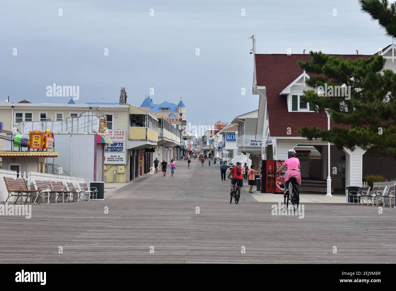 Ocean City Maryland boardwalk Stock Photo - Alamy