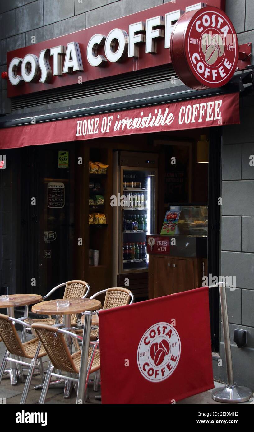 Costa Coffee store in Main Street - the one kilometre strip of shopping ...