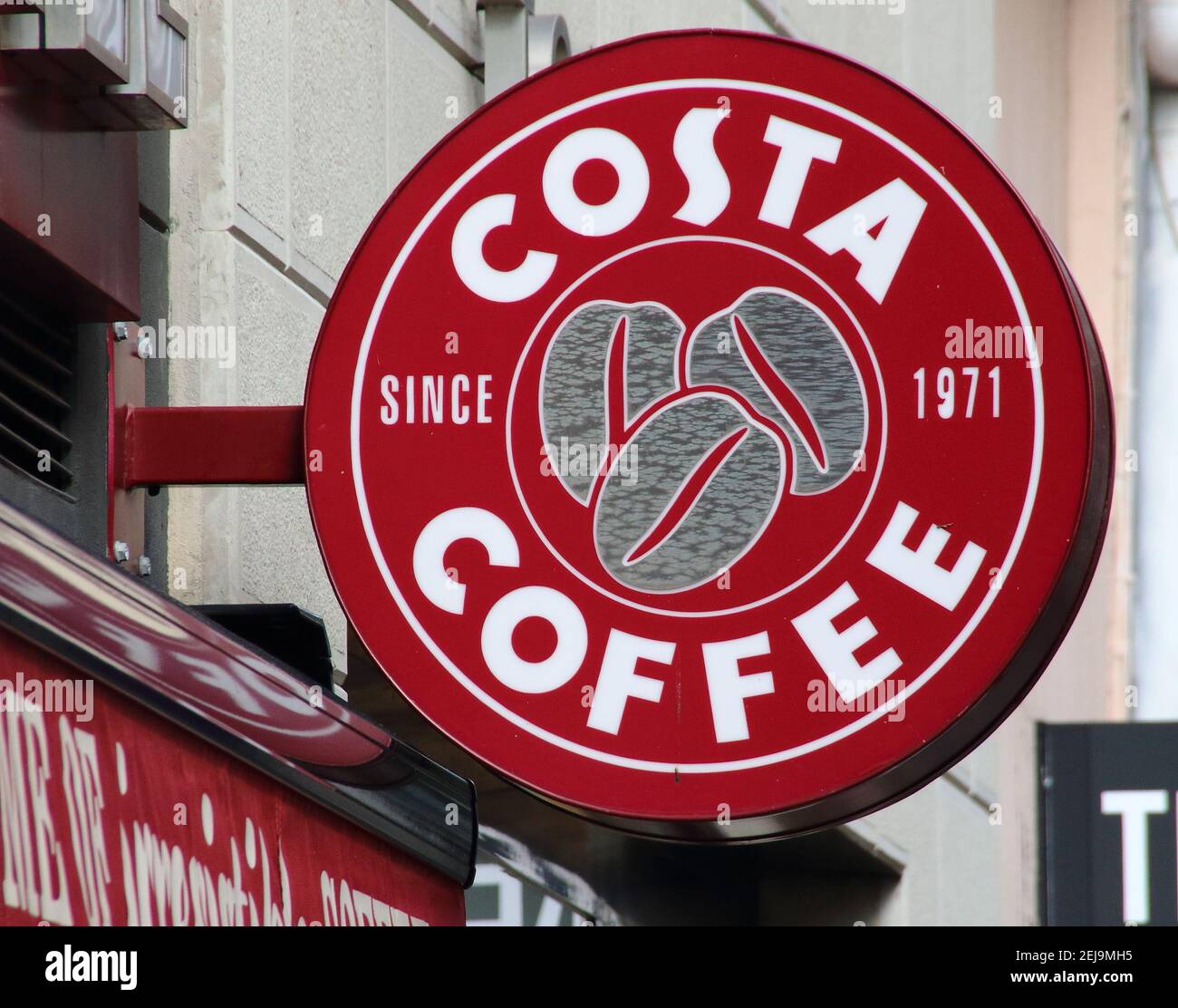 Costa Coffee store in Main Street - the one kilometre strip of shopping ...