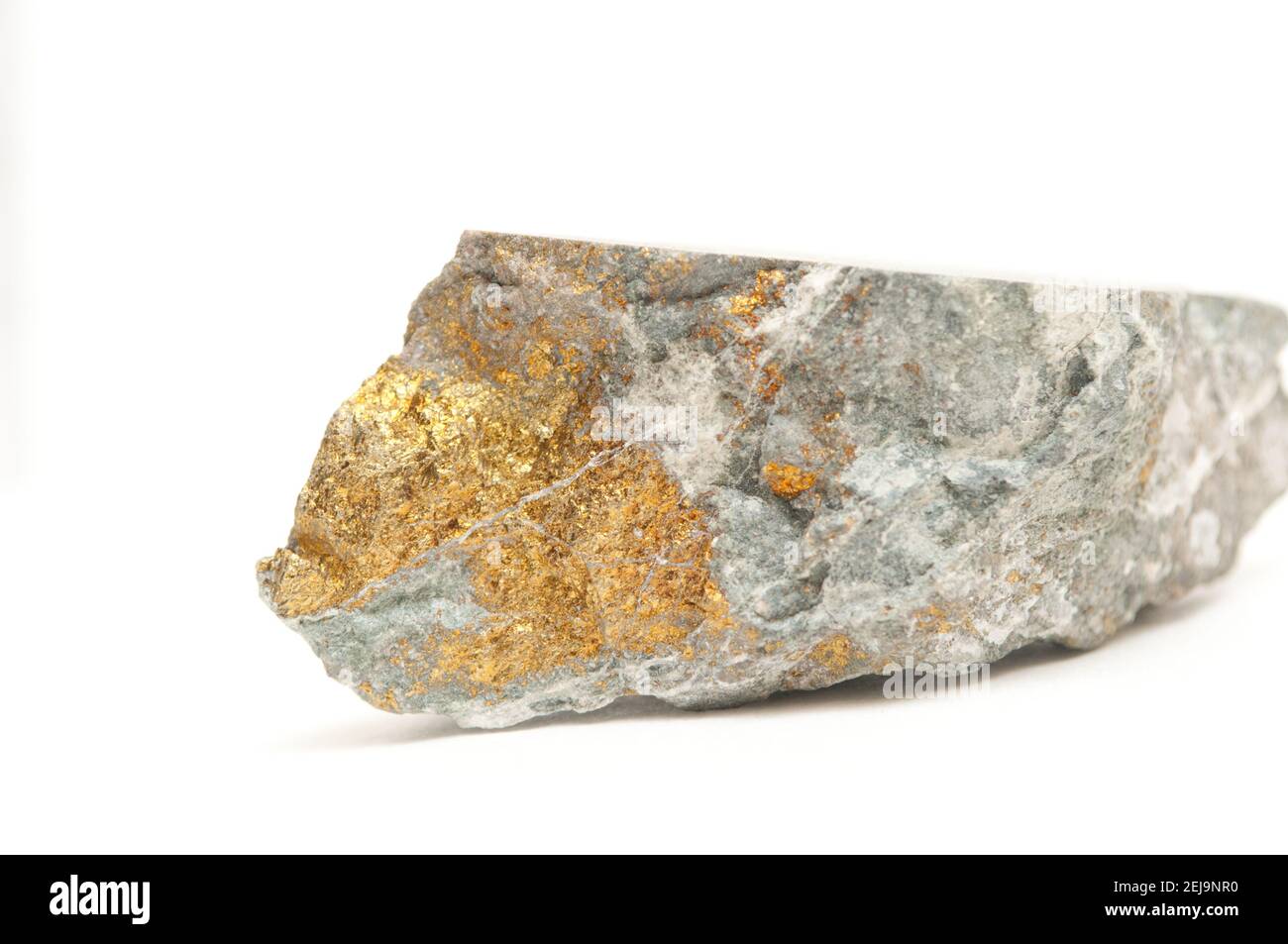 chalcopyrite sample with gold and copper with pyrite Stock Photo - Alamy