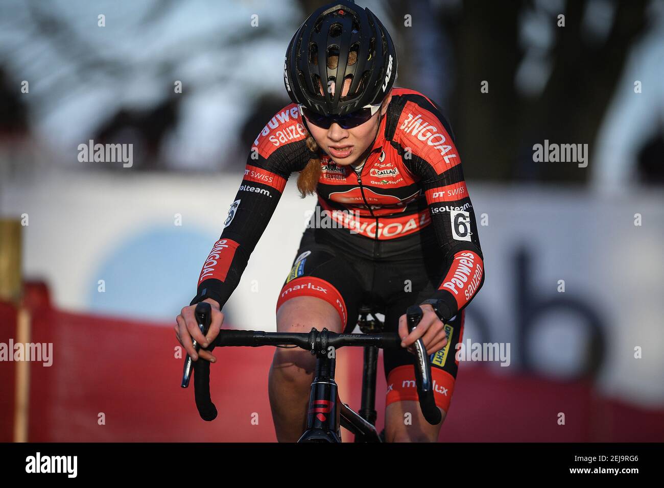 Belgian Laura Verdonschot pictured in action during the women's elite ...