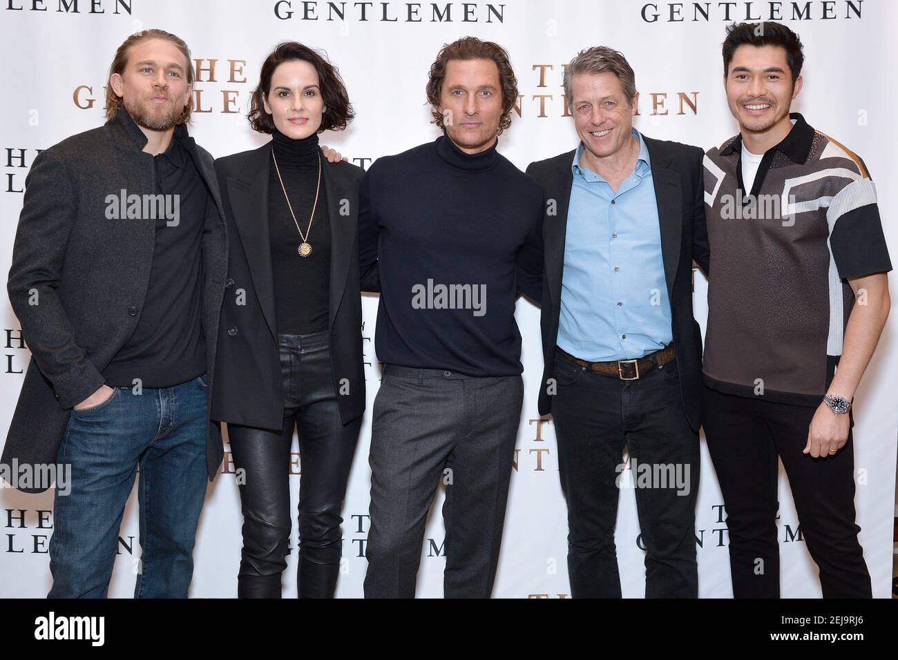 (L-R) Actors Charlie Hunnam, Michelle Dockery, Matthew McConaughey ...