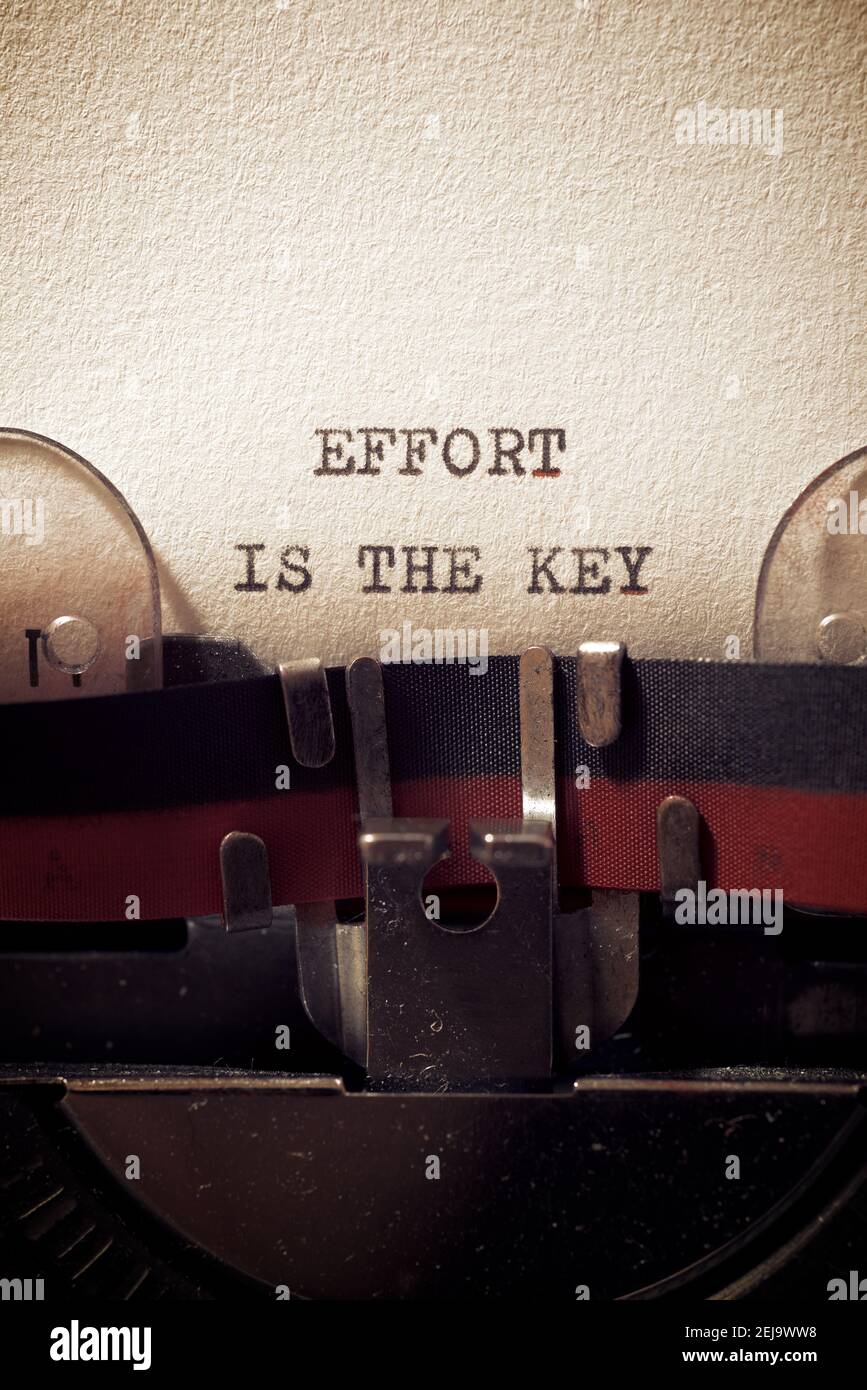 Effort is the key hi-res stock photography and images - Alamy