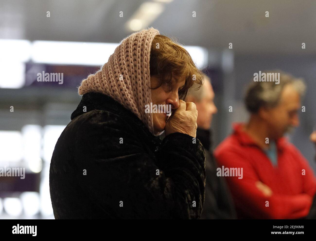A woman seen in tears at the memorial corner of flight PS 752 at ...