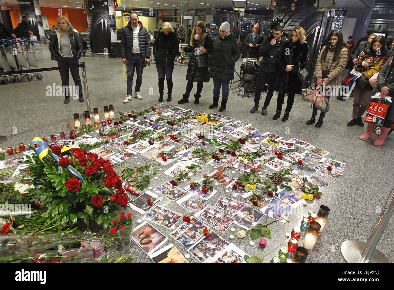 People pay respect to the victims of flight PS 752 at the memorial ...