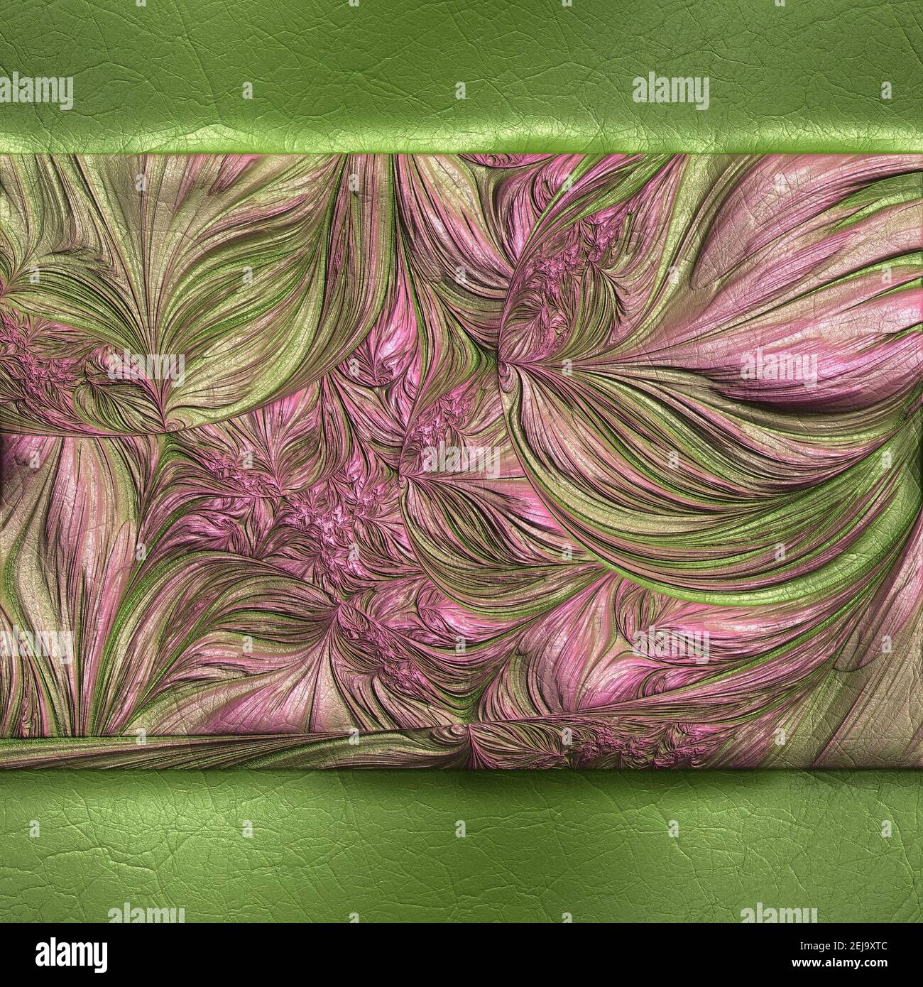 Luxury background with embossed fractal pattern on leather Stock Photo ...