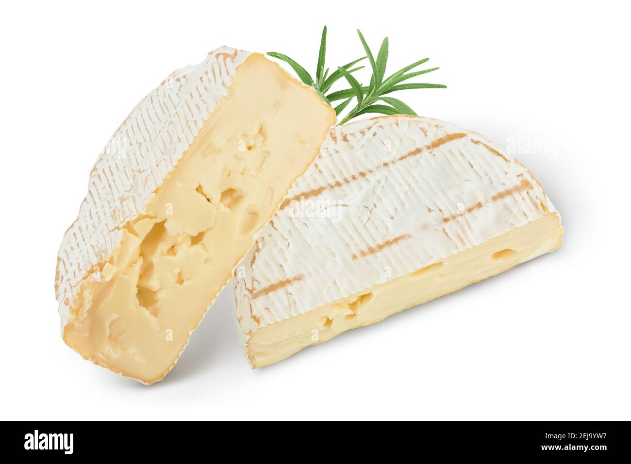 Camembert cheese isolated on white background with clipping path and ...