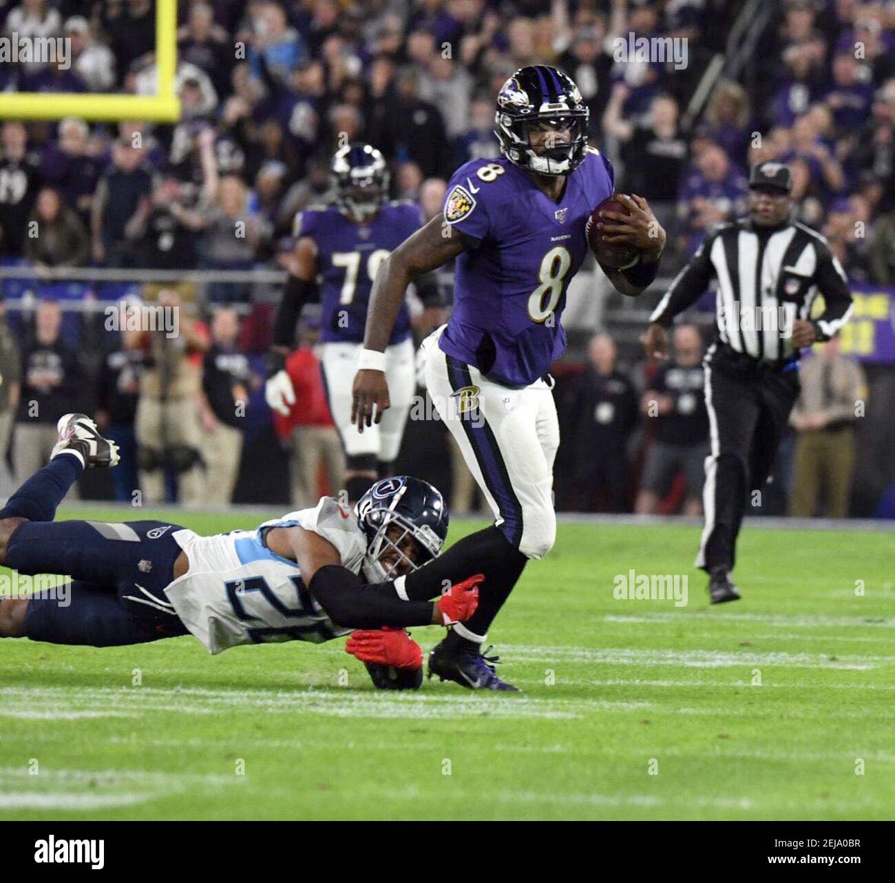 Ravens quarterback Lamar Jackson makes long run at the start of 3rd ...
