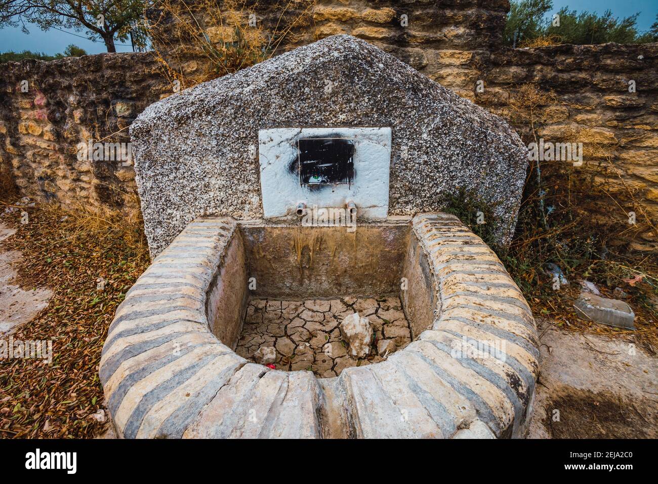 Dry Fountain Because of Drought Stock Photo - Alamy