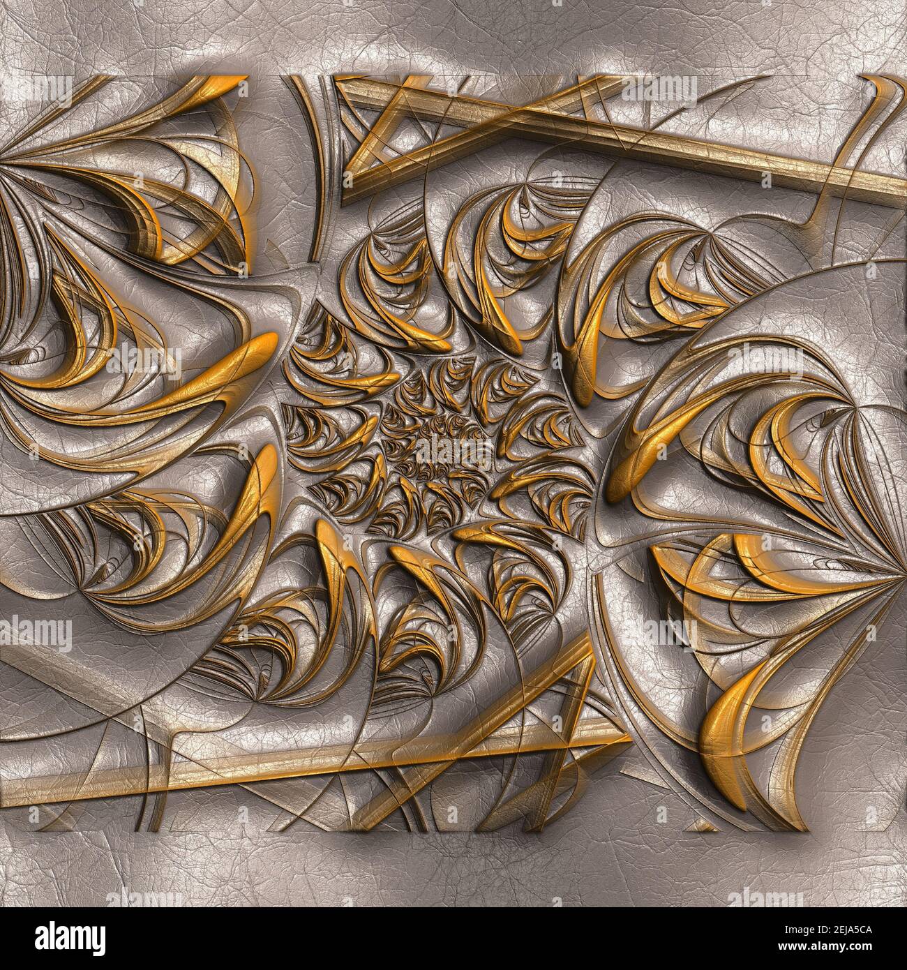 Luxury background with embossed fractal pattern on leather Stock Photo ...