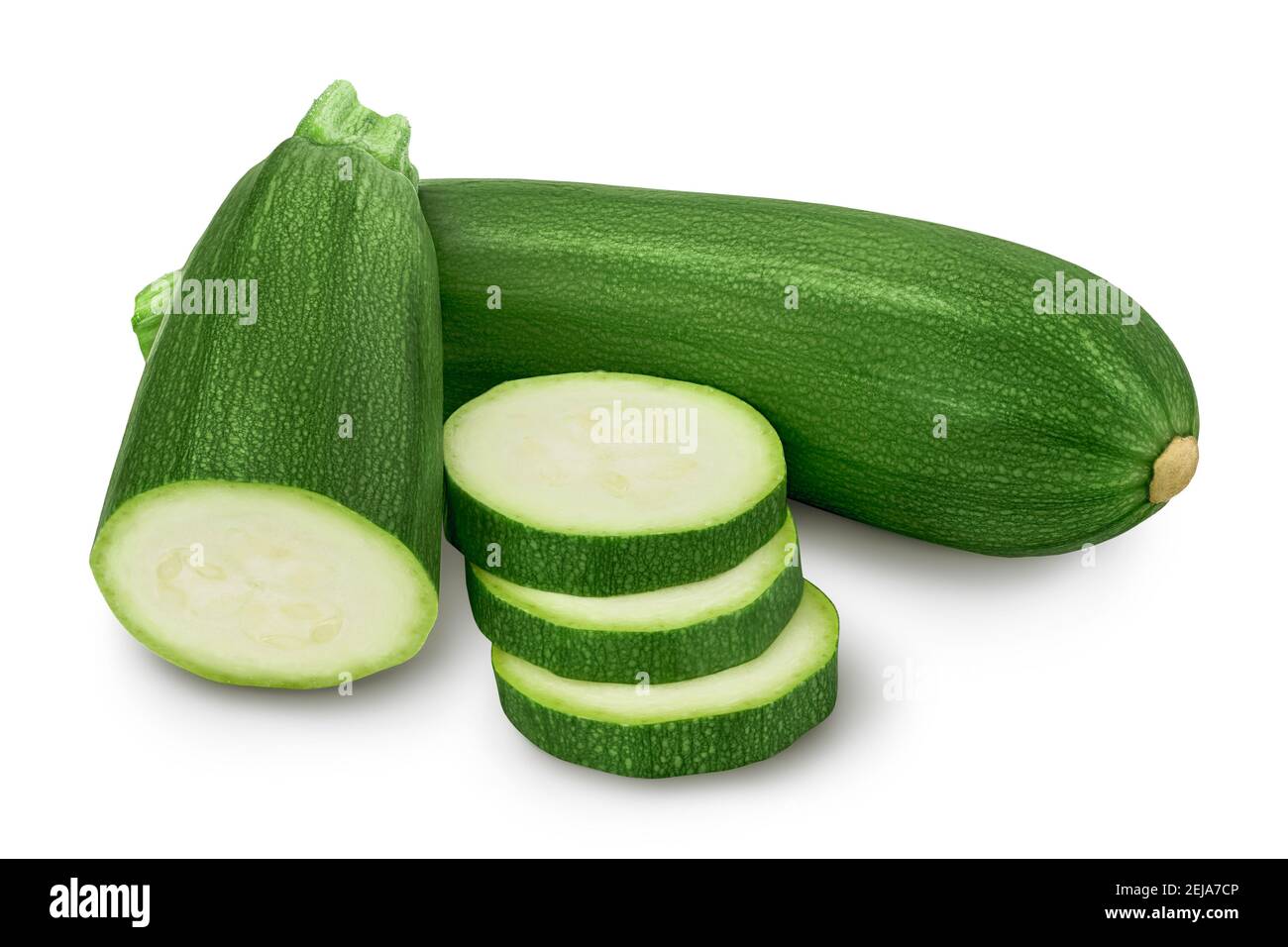 Fresh whole zucchini isolated on white background with clipping path ...