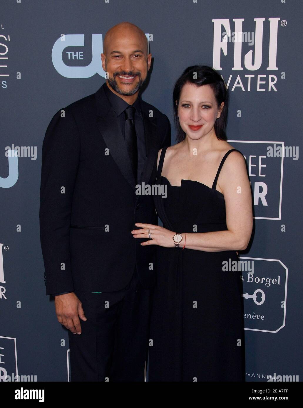 SANTA MONICA, CA - JANUARY 13: Keegan-Michael Key, Elisa Pugliese ...